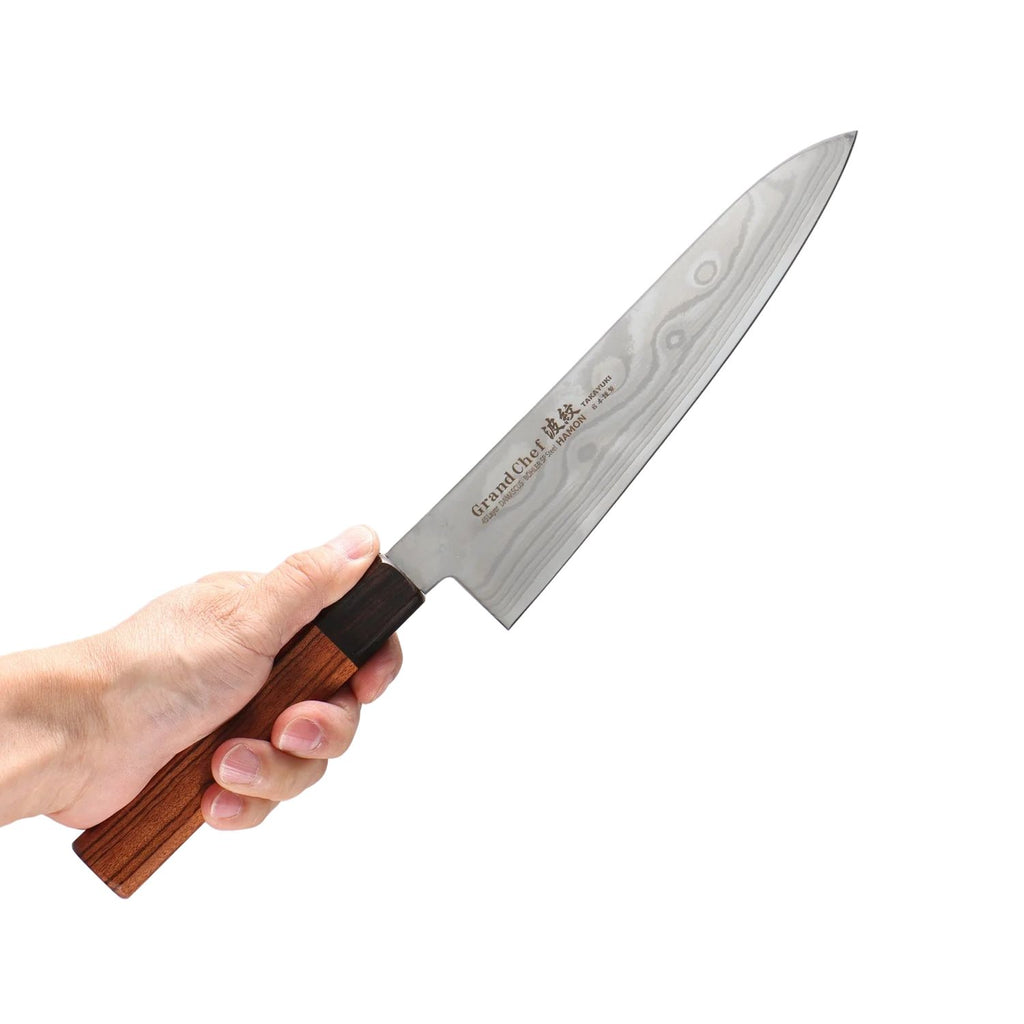 Kokkekniv fra Japan - Grand Chef Hamon 45-lags Damaskus Gyuto 210 mm ...